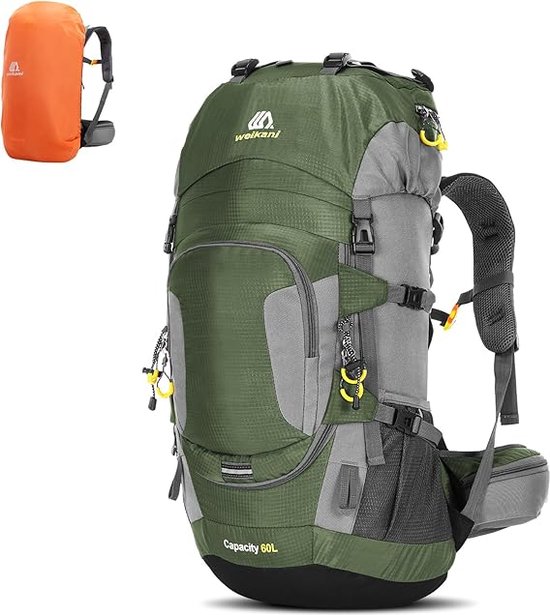 Backpacking Rugzak Trekking Rugzak 60L Heren Dames Wandelrugzak ...