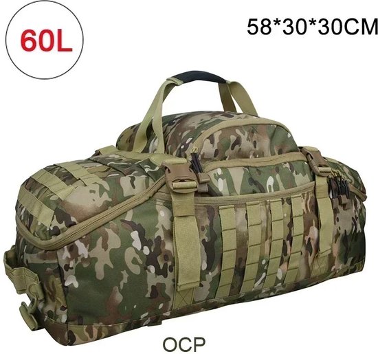 Leger - army - 60L - Heren - Sporttas - Tactische - Waterdichte Rugzak ...