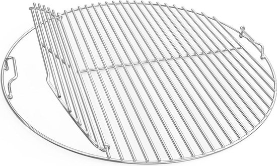 Roestvrij Staal Grillrooster Ø 54.5 cm - Rond Grillrost met Handvat ...
