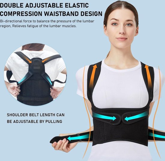 Rugcorrectie riem voor dames en heren - rug- en schouderondersteuning ...