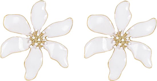 Margot Bardot Fleur Flower Oorbellen White | bol