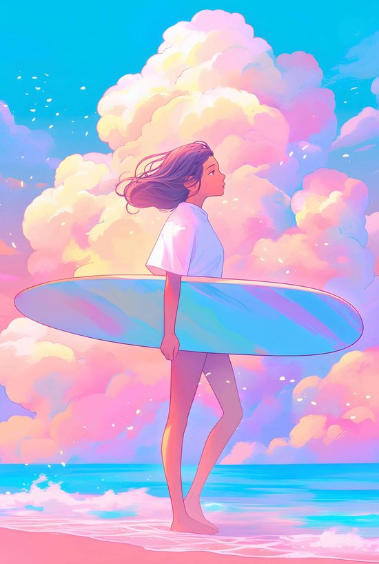 Surfer Poster | Cartoon Poster | Strand Poster | Sport Poster ...