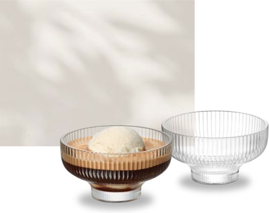 NESPRESSO AFFOGATO BOWLS Set van 2 stuks Ijscoupes/ijsschaaltjes van ...