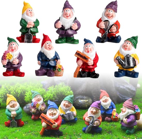 Tuinkabouter 7 stuks dwergen in de vorm van een dwergnaam - mini ...