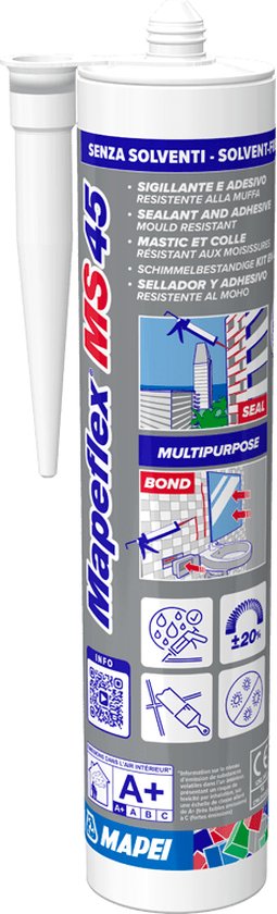 MAPEI Mapeflex MS Crystal Acrylaatkit - Voor afdichten van voegen ...