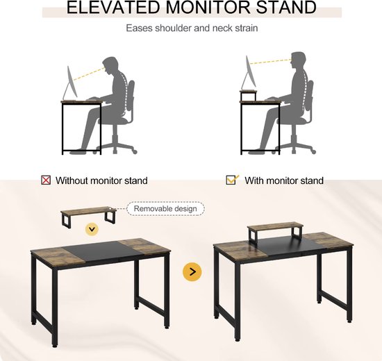 J&R Bureau - Tafel - Kantoor - Werktafel - Beeldscherm verhoging ...