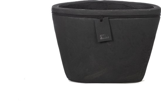 STILL Vaas Ovaal - Voor vensterbank - Zwart - 29 x 19 cm | bol