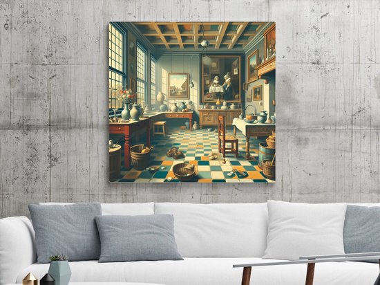 Abstract vermeer schilderij | Verdwaalde Dromen van Licht: Een Unieke ...