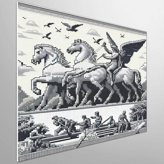 Pixel art relief schilderij | Pixelated 3D masterpiece: A textured ...