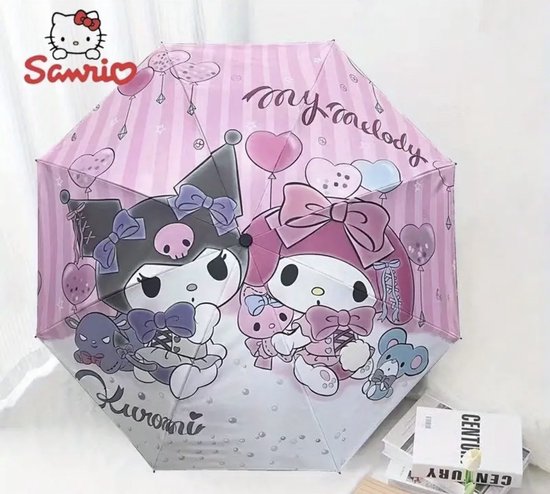 Hello Kitty - Sanrio - Kuromi & My Melody paraplu - opvouwbaar - Kawaii | bol