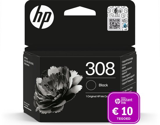 HP 308 originele inktcartridge - Zwart + Instant Ink tegoed | bol