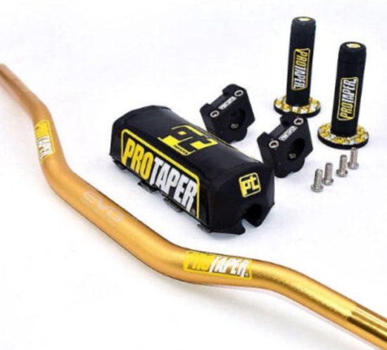 Motor Stuur Pro Taper Goud Pakket met adapter 28.5 / 22 mm Fatbar ...