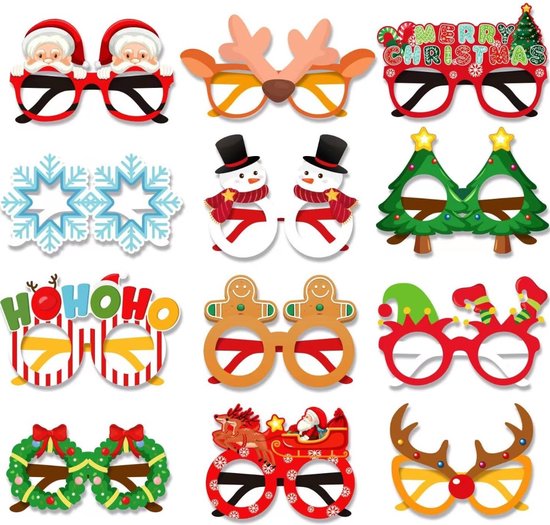 Kerst Feestmaskers 12 stuks. | bol