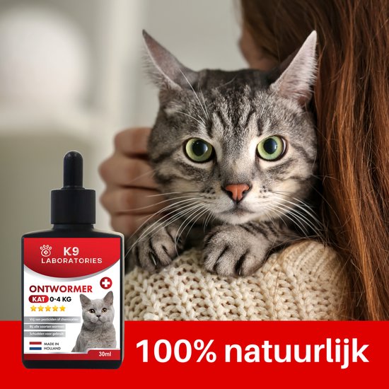 100% natuurlijke ontworming kat - tot 4 kg - 30ml - voor katten met ...