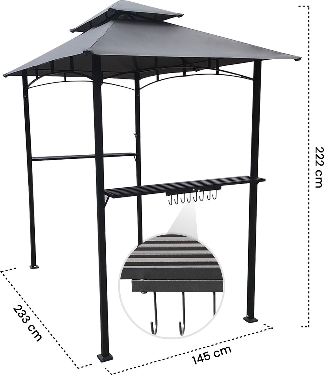 MaxxGarden Barbecue overkapping - Partytent Feesttent Paviljoen - 2,3x1 ...