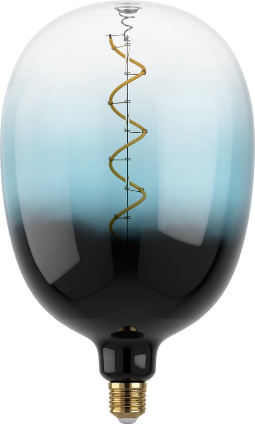 EGLO LED Lamp - E27 - Ø 18 cm - T180 - Blauw - 2000K - Dimbaar | bol.com