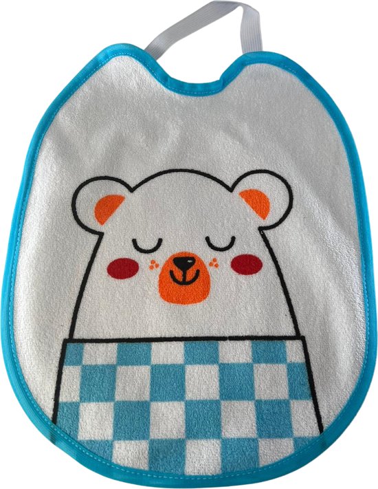 Slab Baby - Katoen - Baby en Peuter - Wasbaar - Beer - Blauw | bol