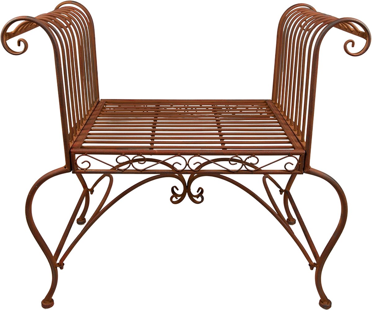 Clayre & Eef Bistrostoel 76*41*71 cm Bruin Ijzer Terrasstoel Tuinstoel ...