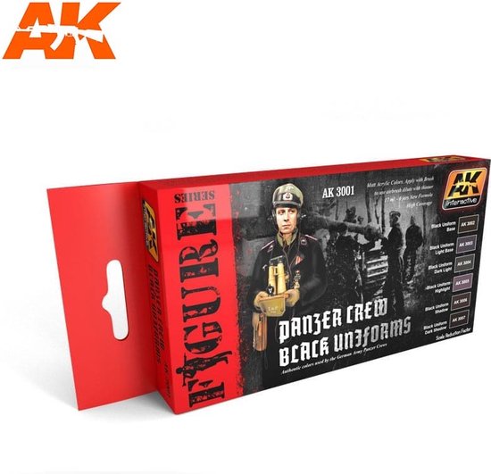 AK Interactieve AK3001 - Panzer Crew Black Uniforms verf Set 6 x 17 ml ...