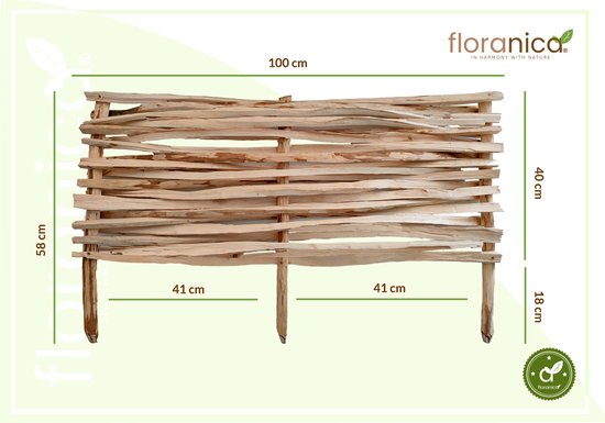 Floranica Tuin borders 1 stk x 40cm x 100cm tuindecoratie gazon border ...