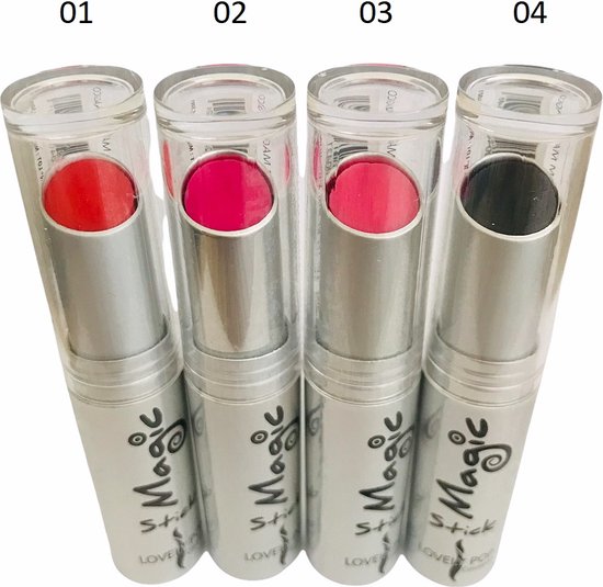 Lovely Pop Cosmetics - 4 Magic Lipsticks - Magic Lipstick die verkleurt ...