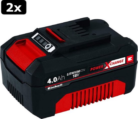 2x Einhell Systeem Accu Power X-Change (Li-Ion accu - 18 V - 4,0 Ah - geschikt voor... | bol.com