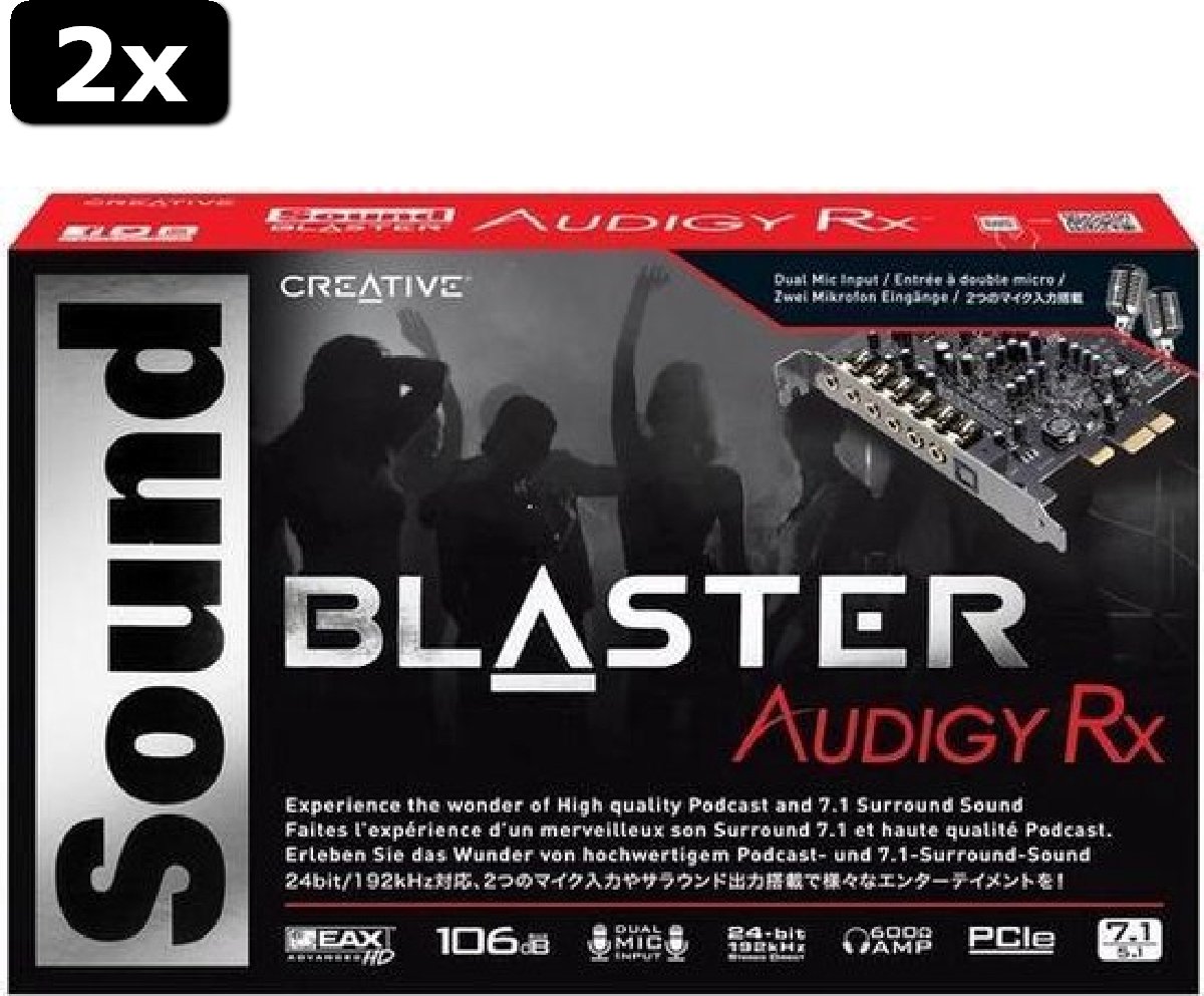 2x Creative Sound Blaster Audigy Audigy Rx - Geluidskaart - Zwart | bol.com