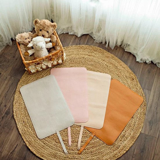 Juulz® baby verschoonmatje - leer - vegan leer - opvouwbare ...