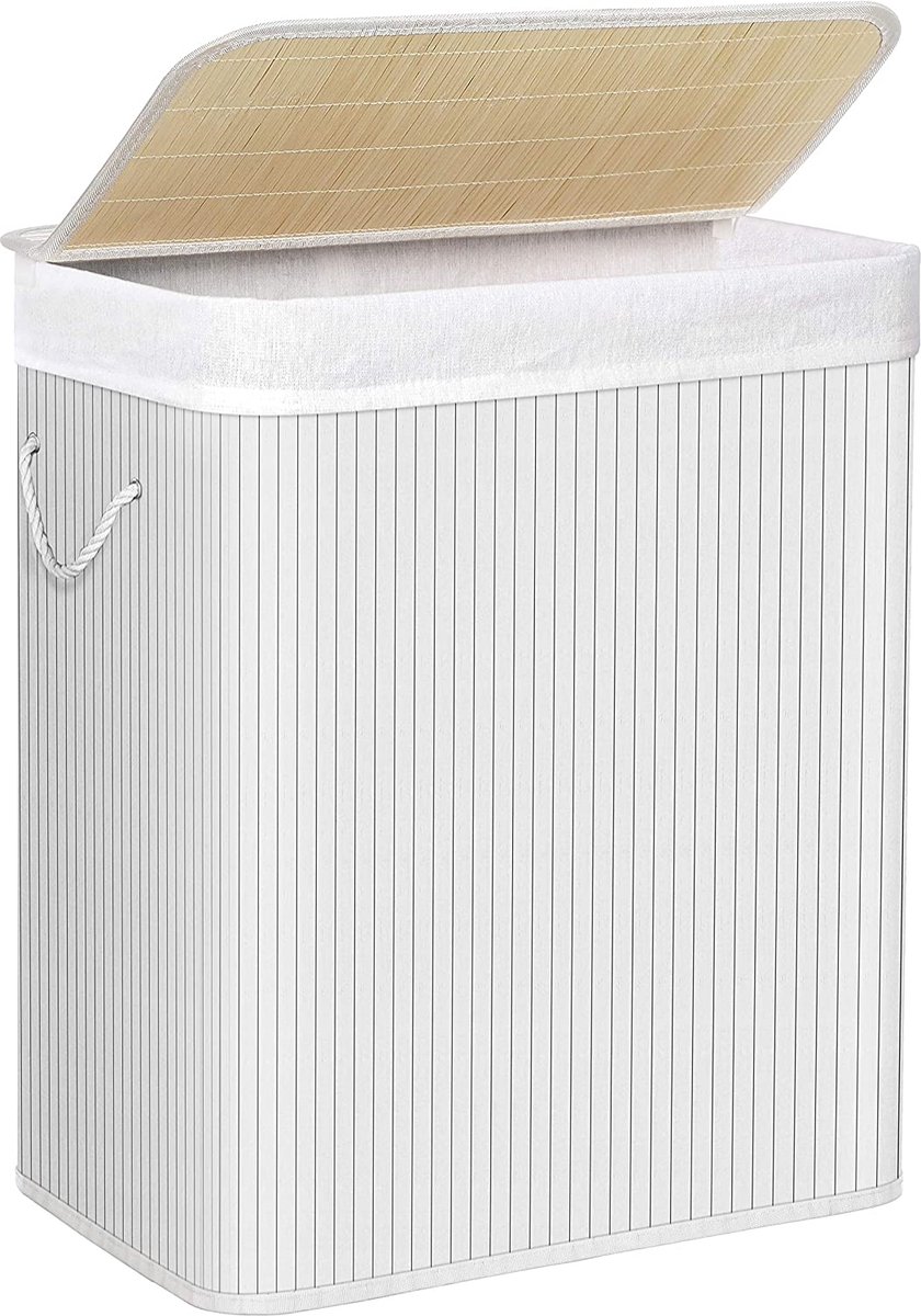 TA Design Wasmand 100 L, Bamboe Wasmand, Wasmand met Handvaten, Deksel ...