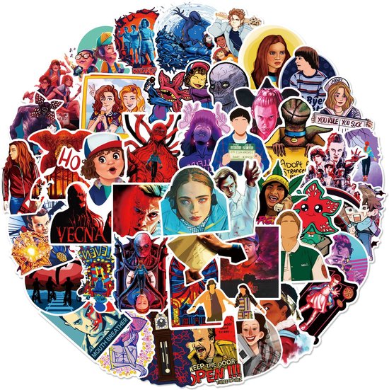 50 Stranger Things stickers - Voor laptop, agenda, muur etc. | bol.com