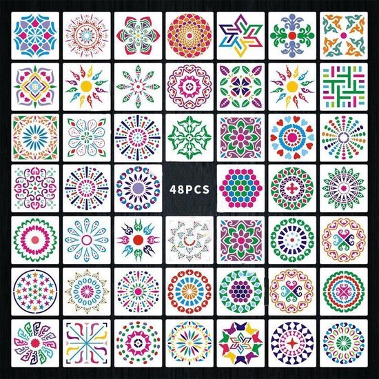 BOTC Mandala dot painting sjablonen - dotting art - Hobby sjablonen ...