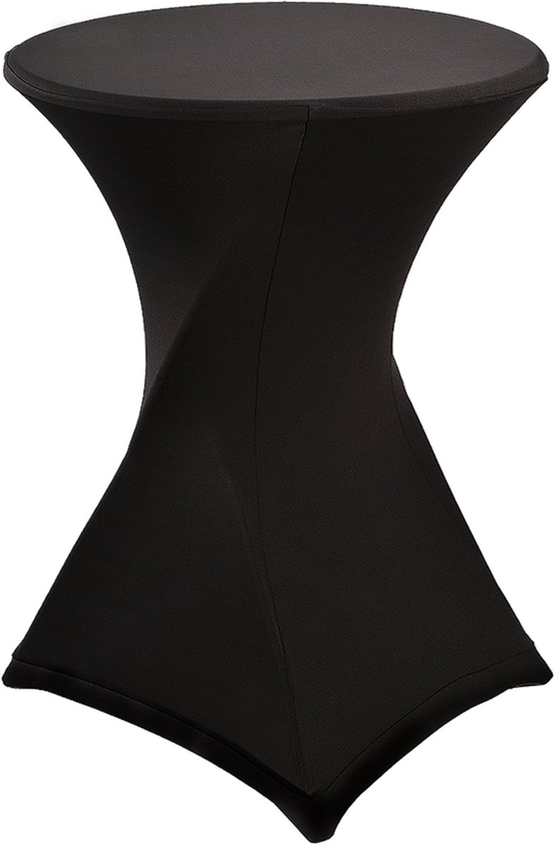 Statafel hoes - Ø 80 x 110 cm - Past om elke statafel - Zwarte tafelhoes - Trendy... | bol.com
