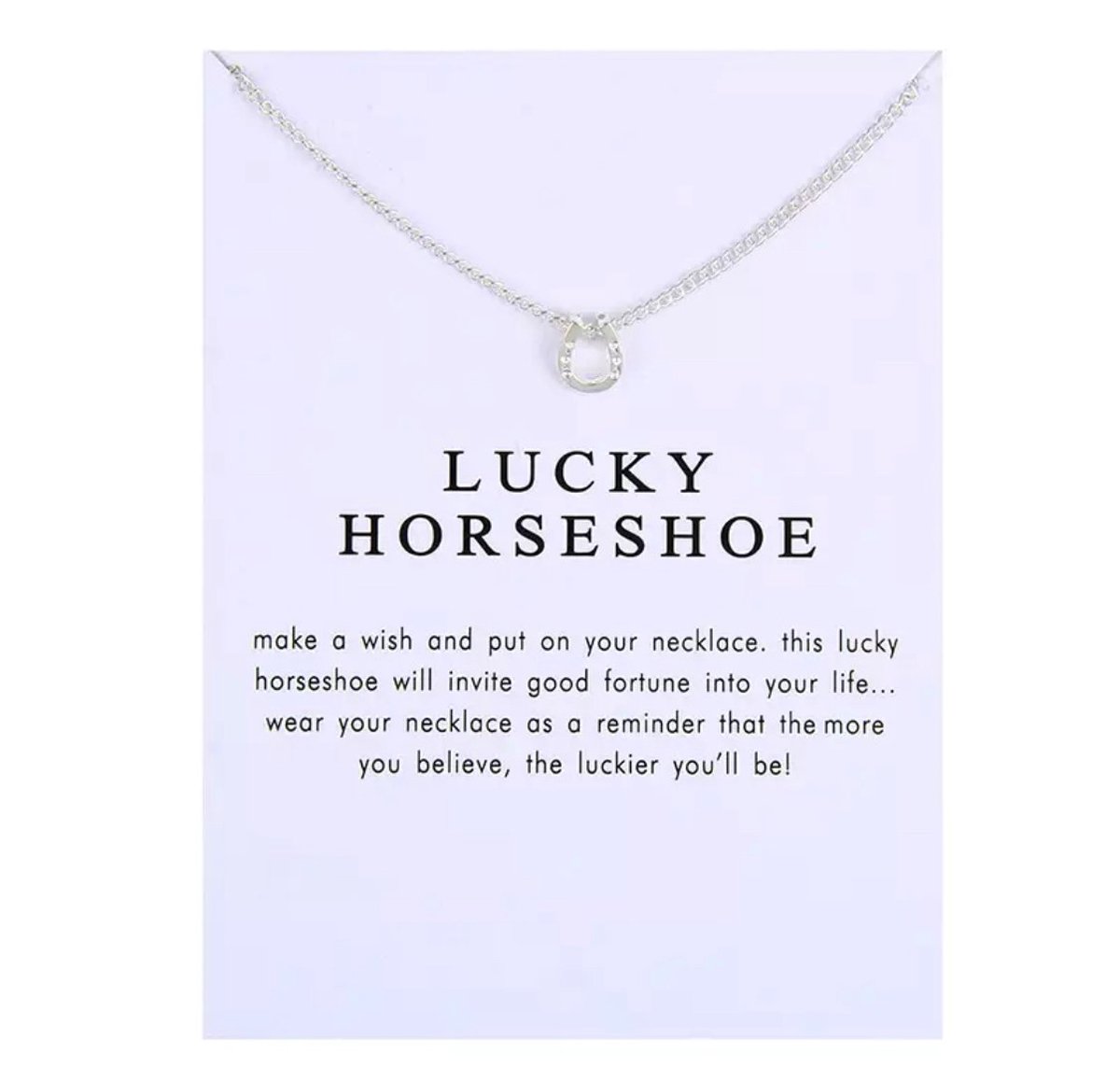 ketting met hoefijzer - horse - ketting hoefijzer - sieraden paard ...