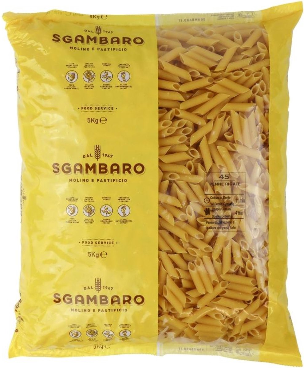 Penne van Sgambaro - 5KG zak - Grootverpakking - 5kg Penne - Pasta | bol