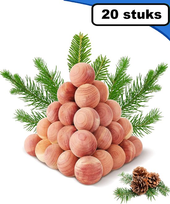 Summer Spark Mottenballen 20 balletjes - Cederhout tegen motten ...