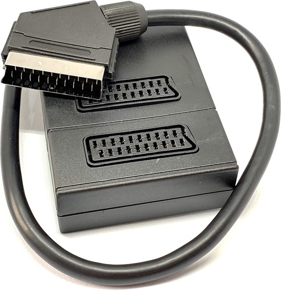 Digital Systems Twin Scart Adapter - 2 Way Scart Lead Cable Splitter ...