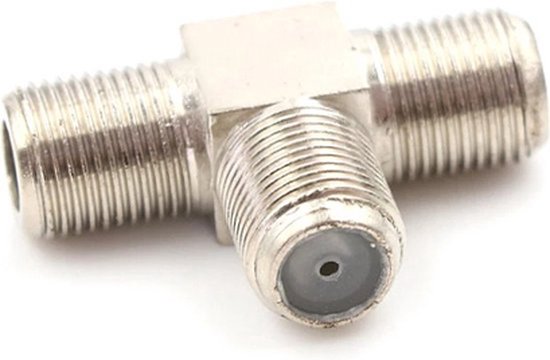 F-connector splitter - F-connector female naar 2x F-connector female ...