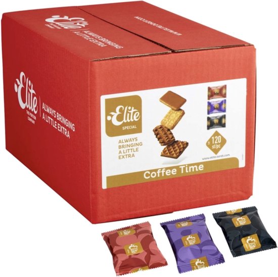 Elite Koekjes Coffee Time Mix - 120 stuks | bol
