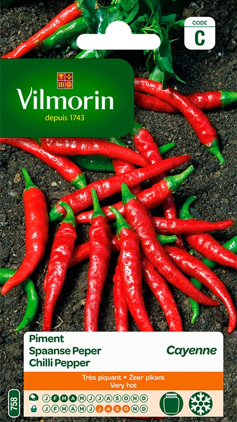 Vilmorin - Peper de cayenne BIO - V4755B | bol