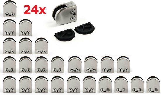 24x glashouder, glasklemmen, glasdragers voor 6 - 8 mm glas, 24 ...