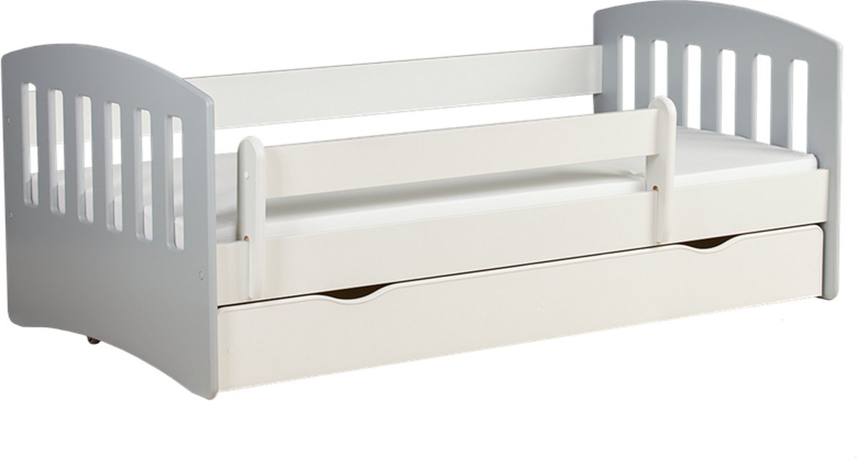 Bed classic 1 mix grijs zonder lade zonder matras 160/80 | bol.com