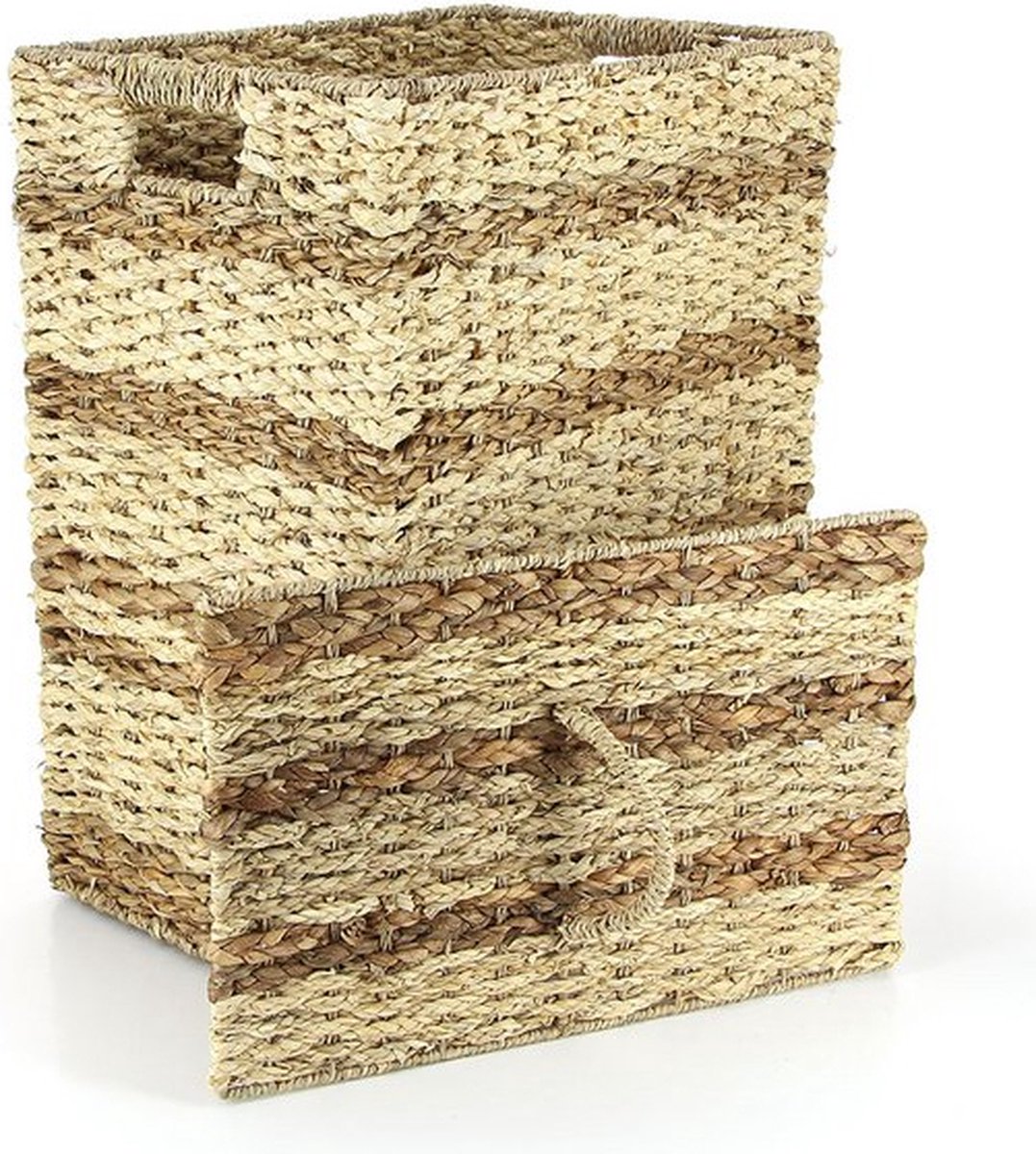 Fair trade - Wasmand NAM - Waterhyacint - Maisbladeren - Wasmand Riet ...