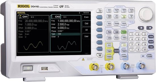 Rigol DG4102 Functiegenerator 0.000001 Hz - 100 MHz 2-kanaals Sinus, Blok, Puls, Ruis,... | bol