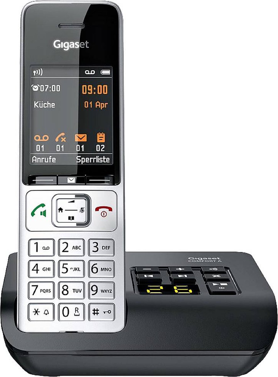Gigaset - DECT telefoon - COMFORT 500A - Zilver/Zwart | bol.com