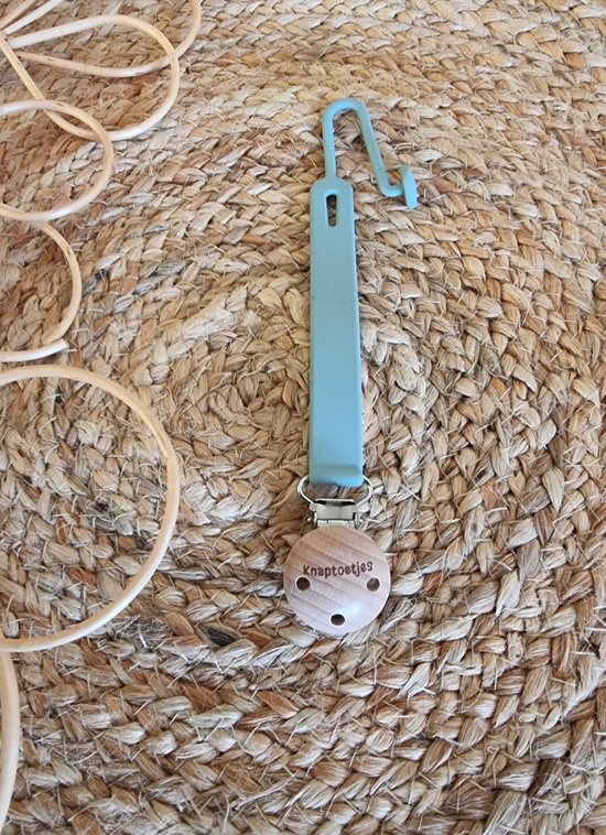 Speenkoord - Siliconen - Fopspeenketting - Knaptoetjes - Blauw - Baby ...