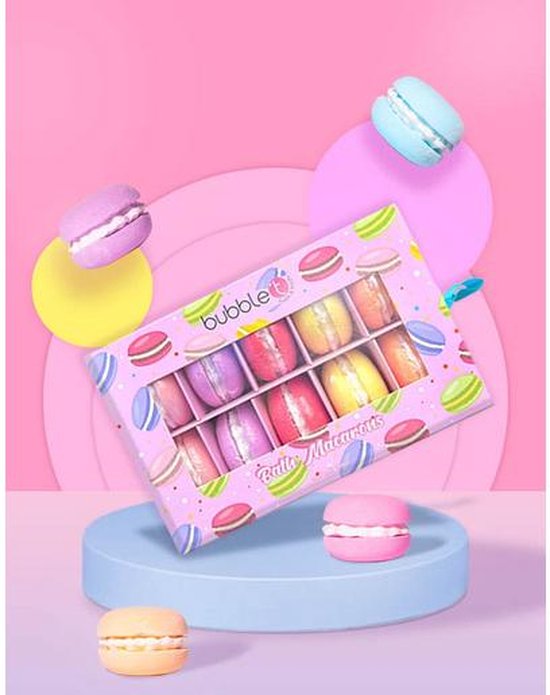 Bubble T Mini Macaron Fruity Bath Bomb Gift Set (10 x 50g) | bol.com