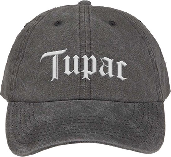 Tupac - Gothic Logo Baseball pet - Grijs | bol