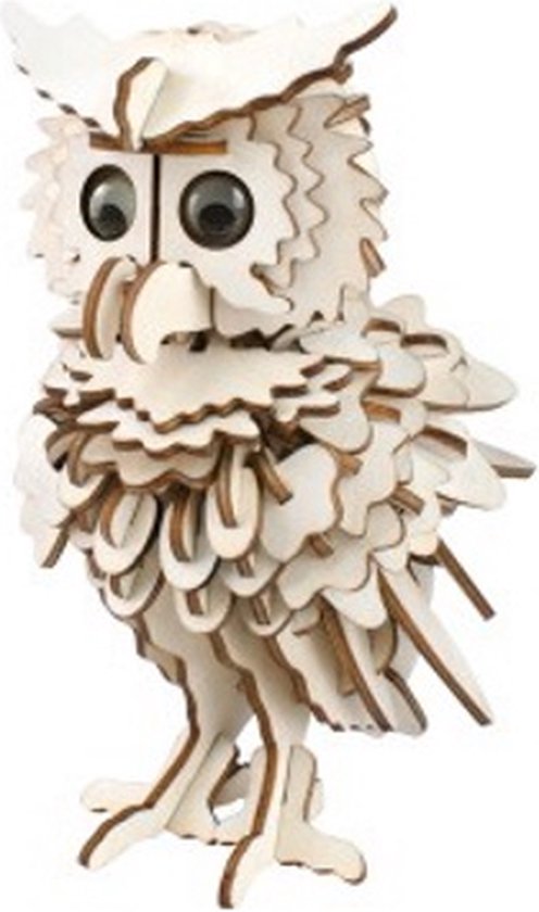 Bouwpakket 3D Puzzel Uil van hout | bol