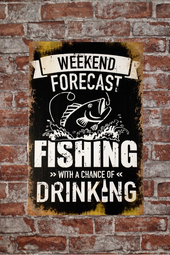 Weekend forecast - Metalen bord - Wandbord - Metalen decoratie - UV ...