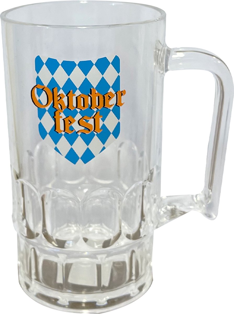Oktoberfest bierpul met logo - bierpul plastic - bierpullen - 35cl - 12 stuks | bol.com